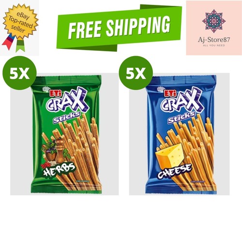 10 Pack X ETi Crax Herbs and Cheese Flavor Biscuit Sticks (45 Gram ...