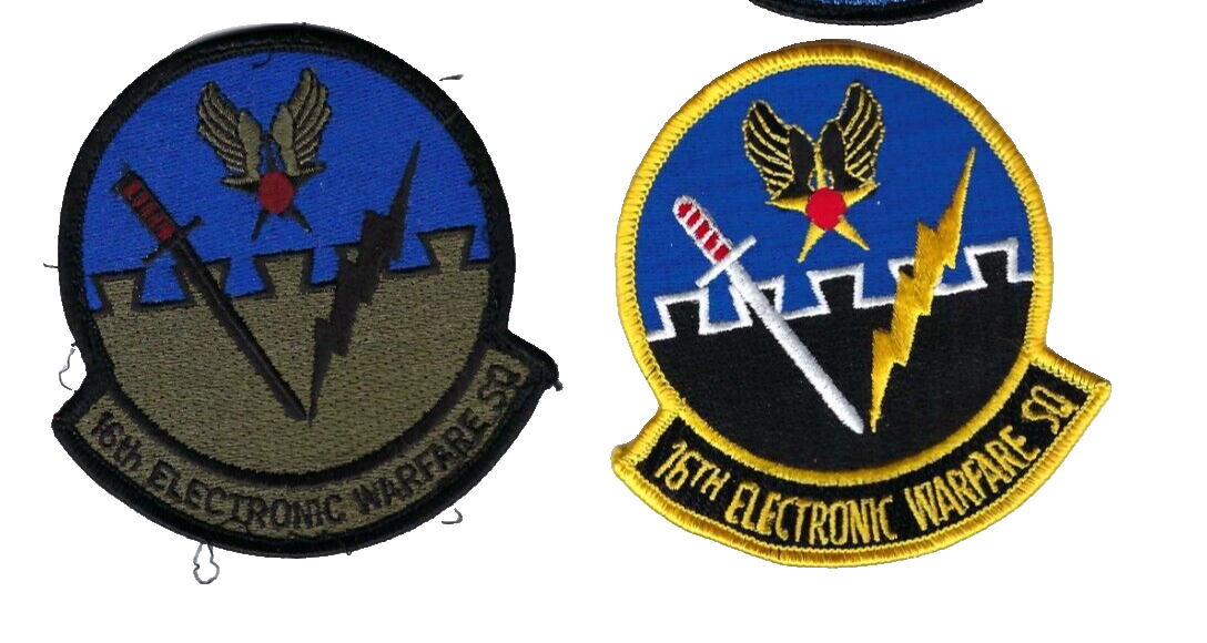 PATCH USAF 16TH EWS ELECTRONIC WARFARE SQ PAIR EGLIN AFB B9-17 | eBay