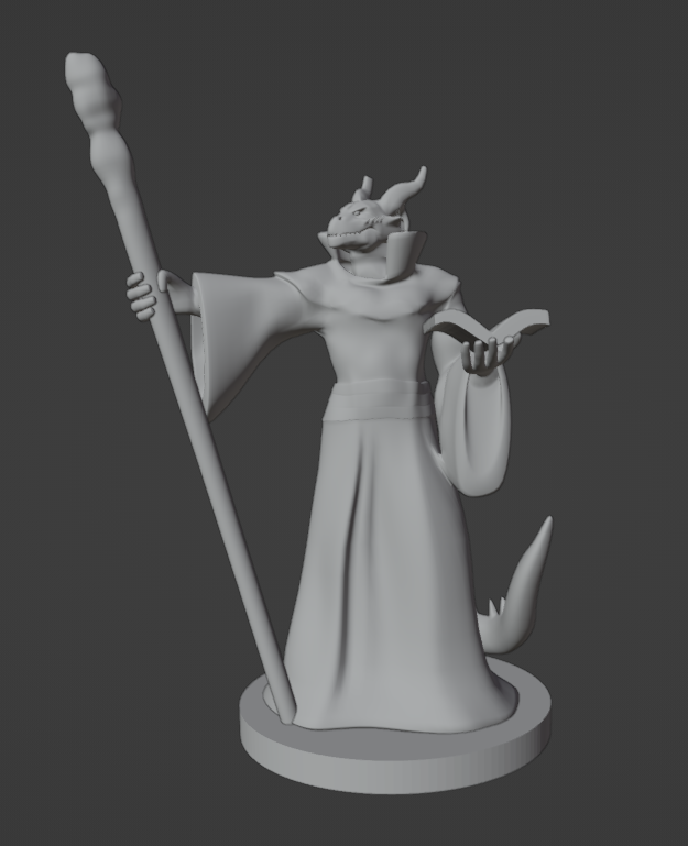 Dragonborn Wizard Male or Female 28mm Scale DND D&D Tabletop Miniature ...