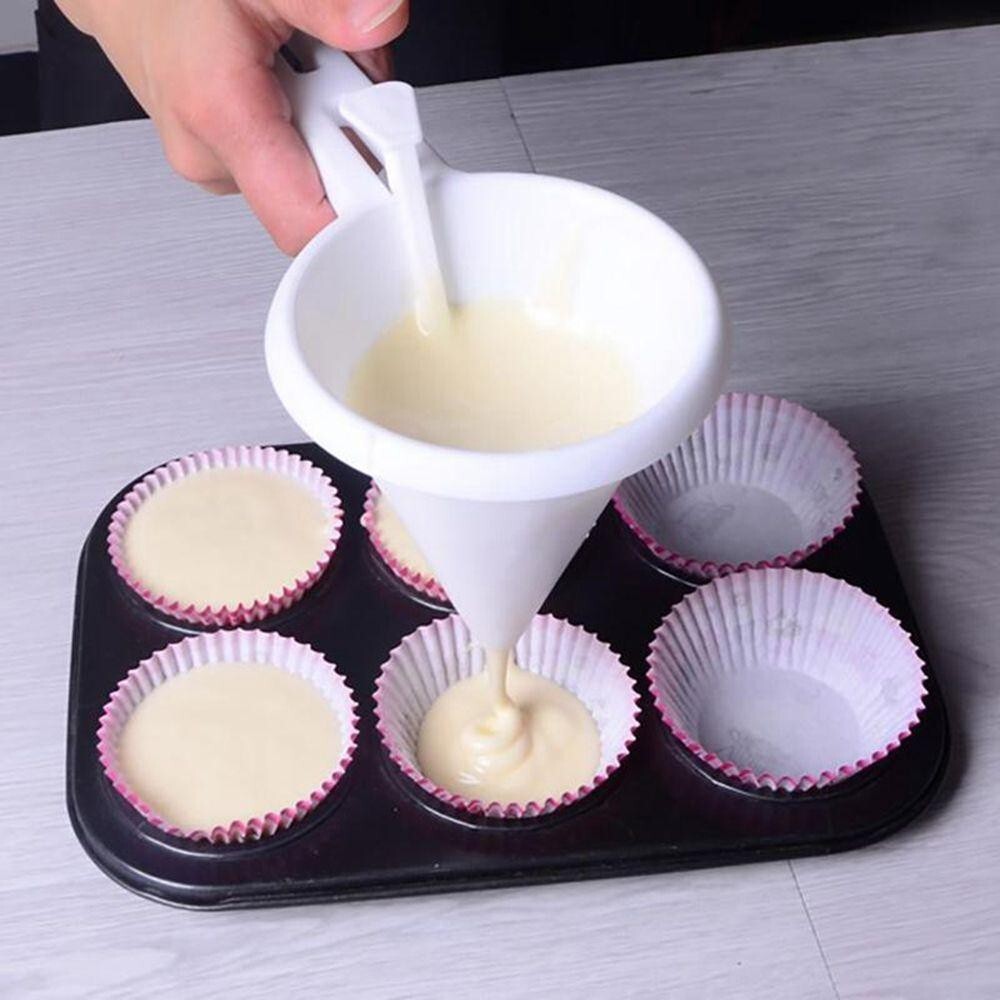 1Pcs Kitchen Convenient Chocolate Candy Icing Funnel Mold White | eBay