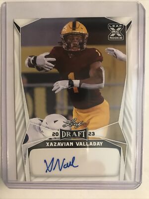 XAZAVIAN VALLADAY 2023 Leaf Draft AUTO RC #BA-XV1 ASU HOUSTON TEXANS | eBay