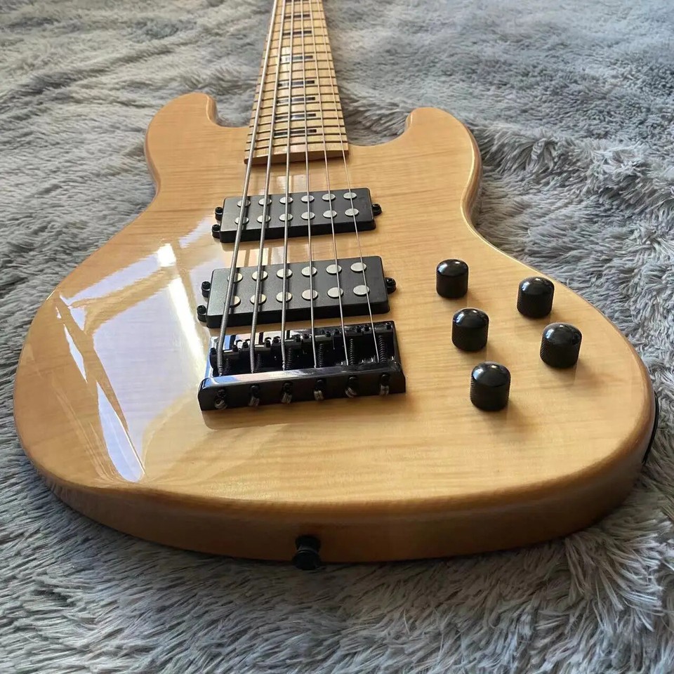 Factory Customized Six String Electric Bass Bass Guitar with A Top ...