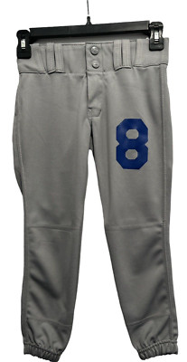 CHAMPRO Girls Gray Softball Pants Size Youth Medium YM Grey Knickers | eBay