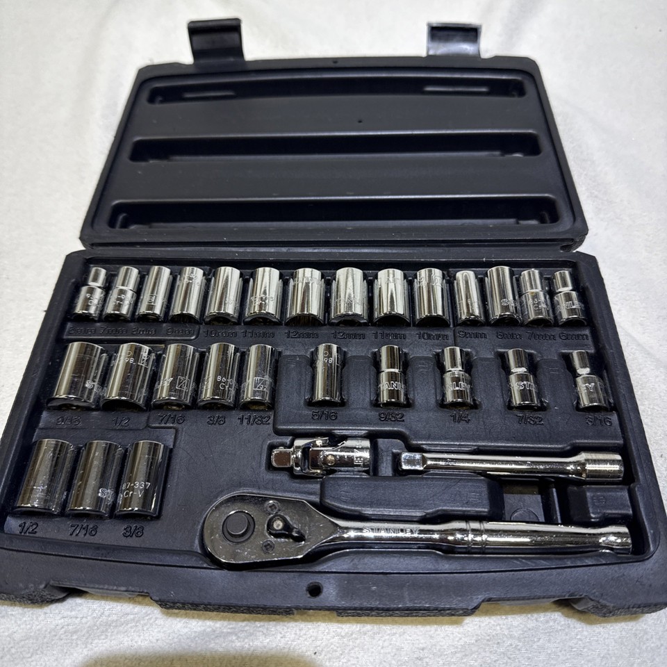 Stanley 92-804 1/4” Drive 30 Piece Socket Set | eBay UK