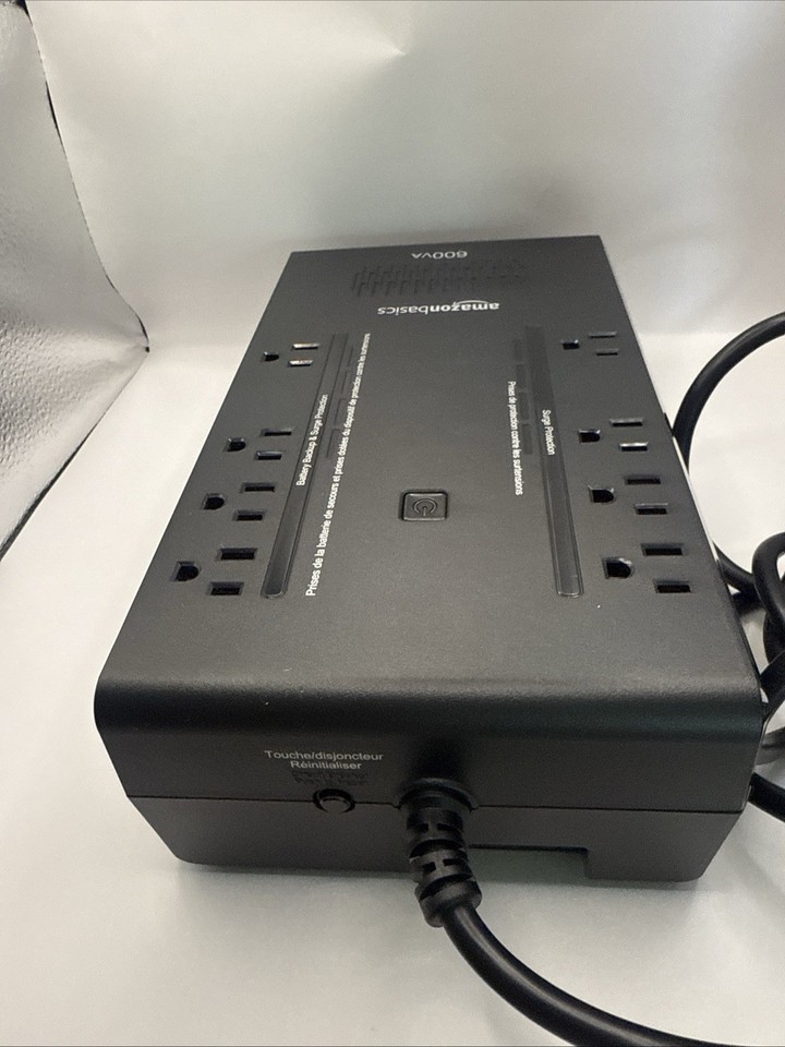 Amazon Basics UPS Battery Backup & Surge Protector 600VA/360W, 8 ...
