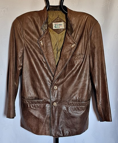 JACKET VINTAGE DISTLER TRACHTEN OKTOBERFEST DIRNDL TYROL LEATHER MEN ...
