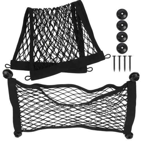 2 Pcs Car Cargo Net Seat Accessory Office Travel Storage Mesh Pocket | eBay