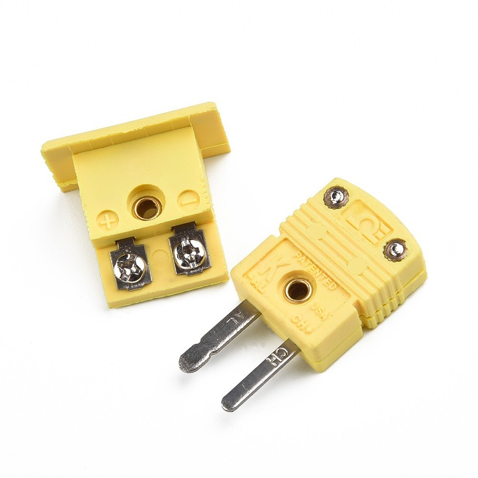 Yellow K-Type Thermocouple Miniature Socket With Panel Mount-Plug ...