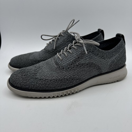 Cole Haan 2.Zerogrand Stitchlite C27565 Men’s Gray Wingtip Oxford Shoes ...