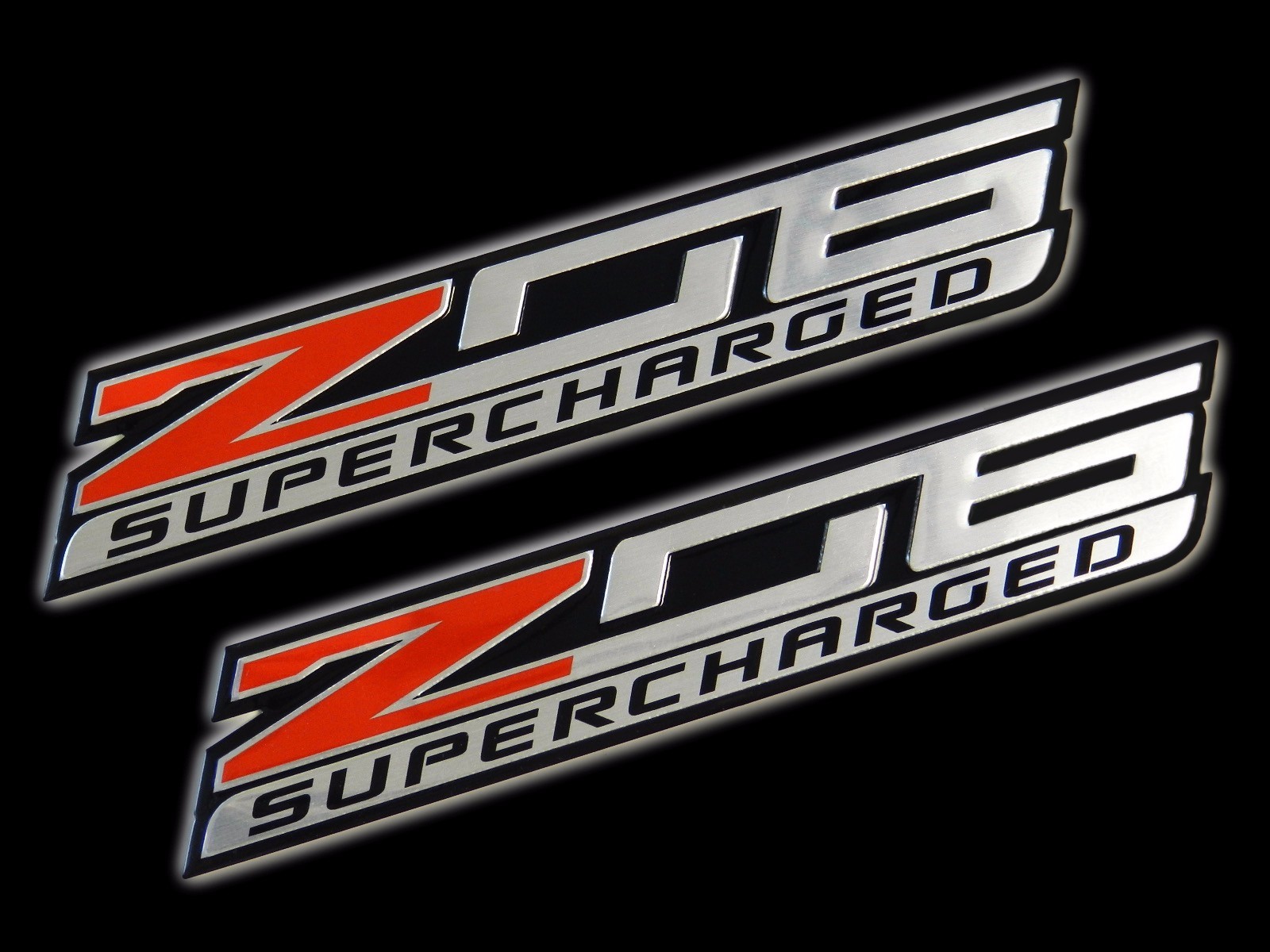 CHEVROLET CHEVY CORVETTE Z06 BLOWN SUPERCHARGED ENGINE EMBLEMS BADGES ...