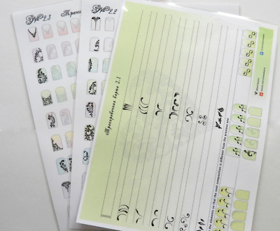 Training Mats for Nail Technician Practice A4 Ornament nail art | eBay