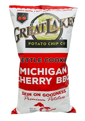 Great Lakes Potato Chip Co. Michigan Cherry BBQ Skin On Potato Chips 8 ...