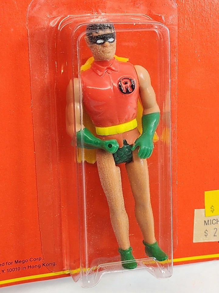 ROBIN MOC 1979 MEGO POCKET SUPER HEROES ACTION FIGURE WGSH RED CARD ...