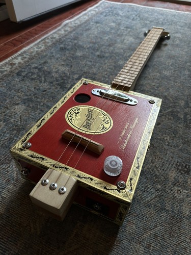 Cigar box guitar, 3 string electric guitar, handmade cbg | eBay
