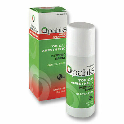 Opahl-S 60ml Benzocaine Oral Anesthetic Metered Spray & 15 Tips ...