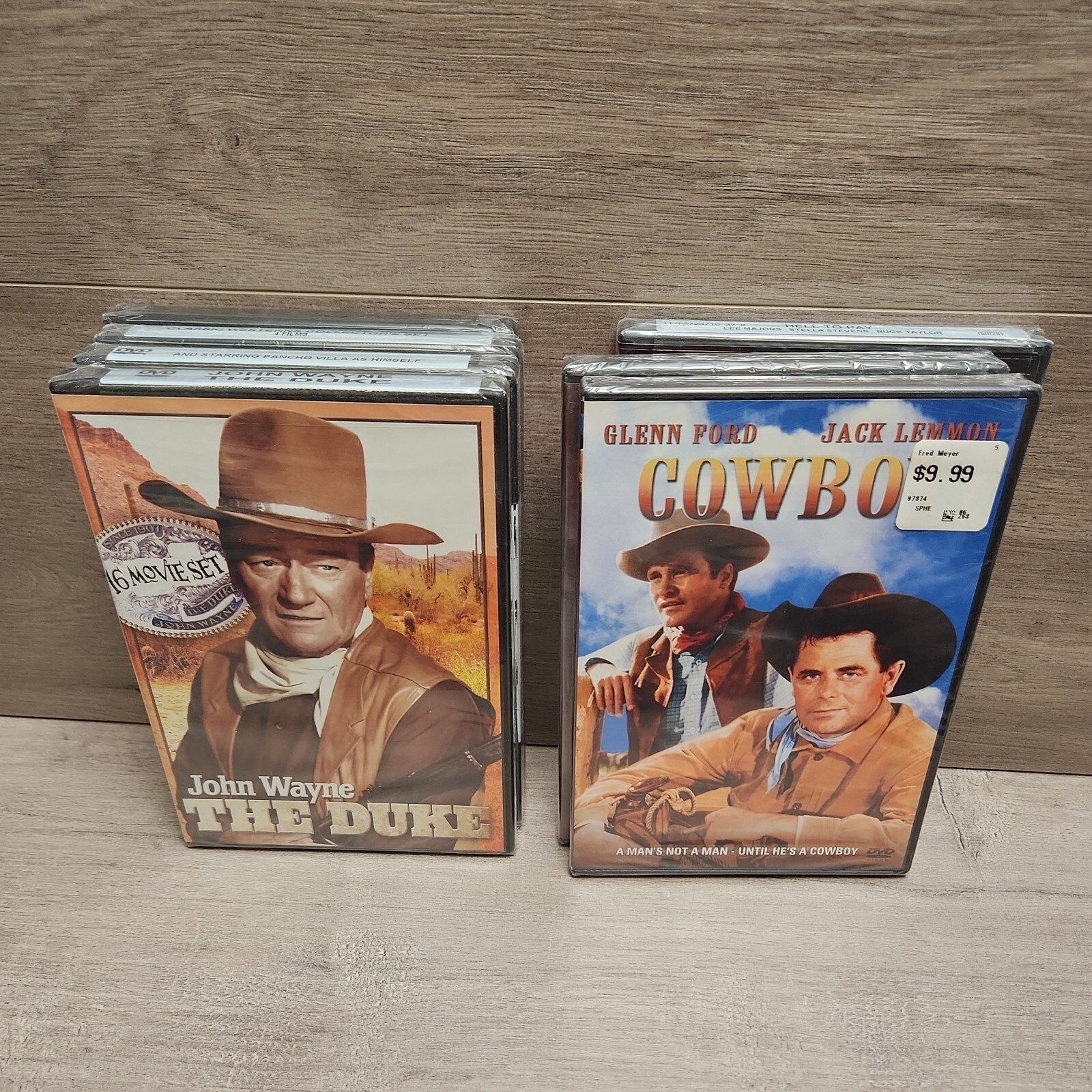 Lot of 17 NEW DVDs westerns/John Wayne Tombstone Wyatt Earp Cahill True ...