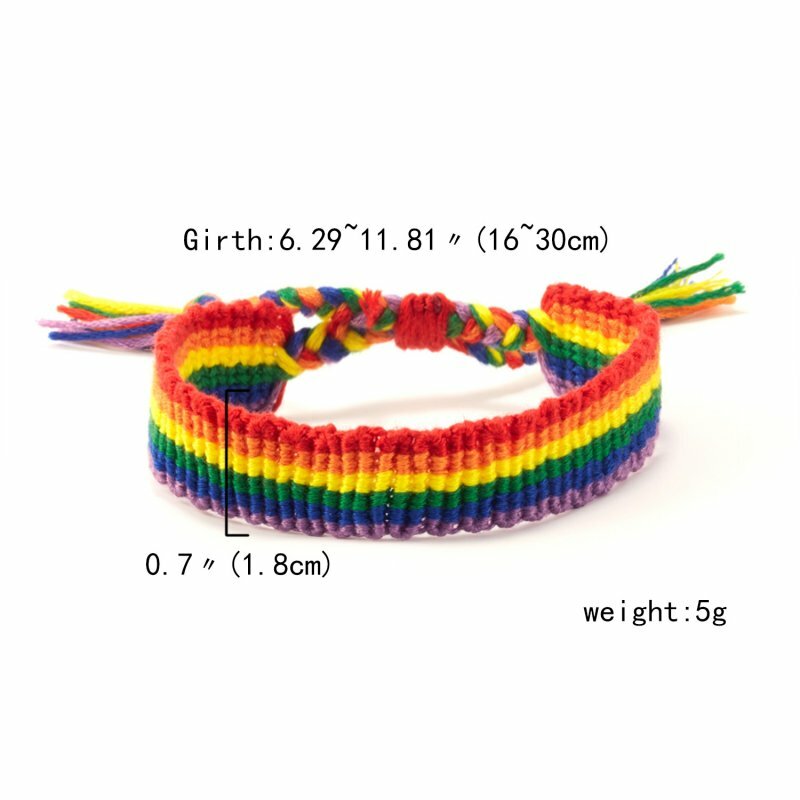 Gay Pride LGBT Rainbow Unisex Bracelet Jewelry Lesbian Bisexual Trans ...