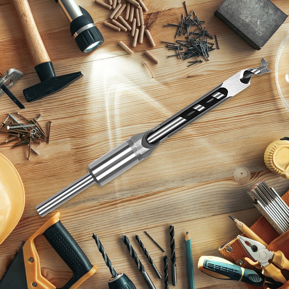 HSS Square Hole Drill Bit Sharp Mortiser Drill Bit DIY Furniture (12 ...
