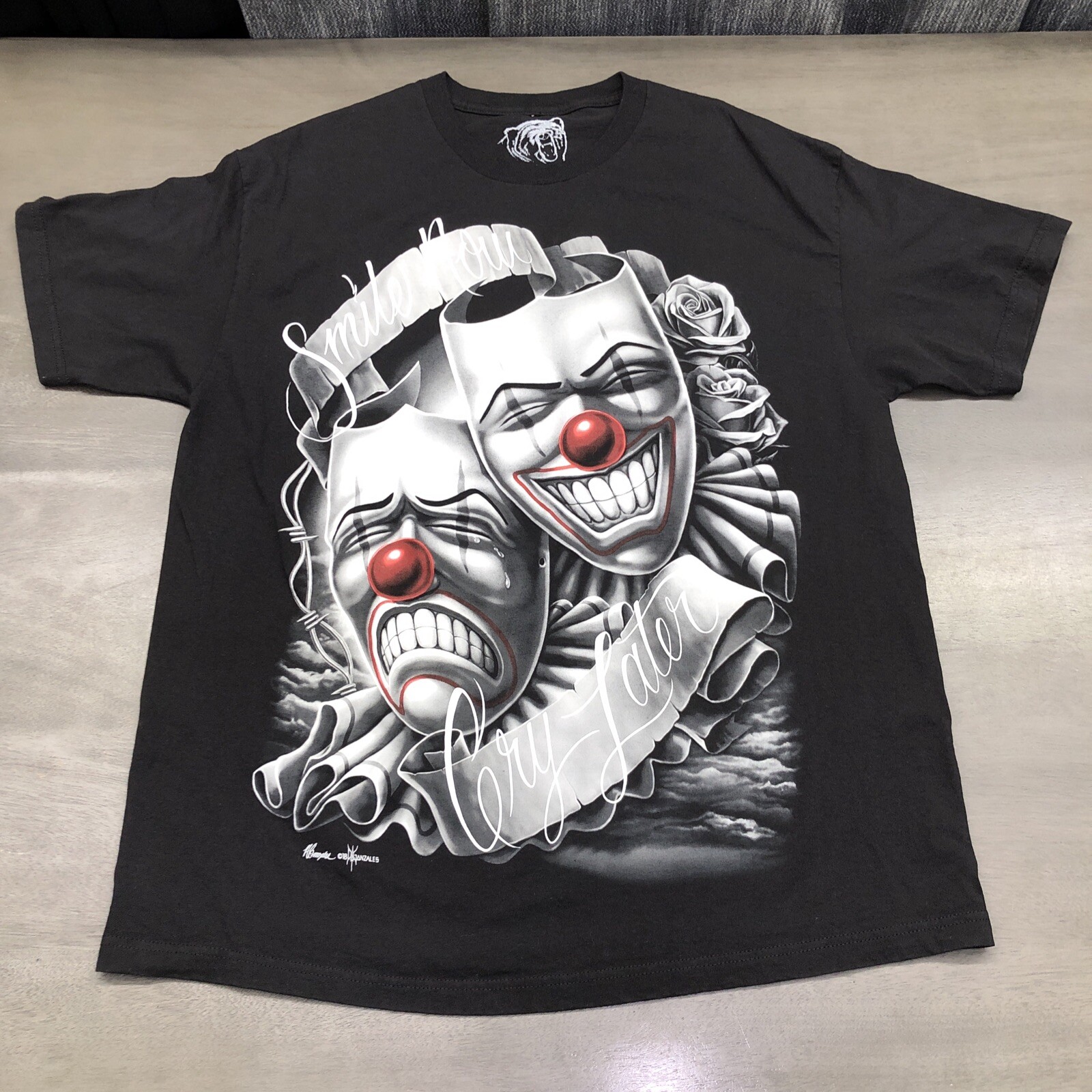 DGA “Smile Now Cry Later “graphic Drama Mask Lowrider… - Gem