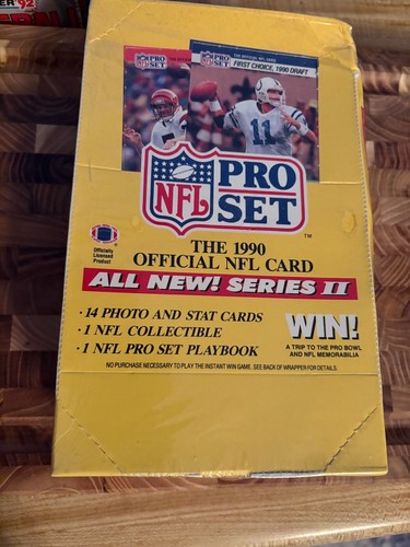 1990 NFL Pro Set Series 2 Football Cards Factory Sealed Box (36 Packs ...