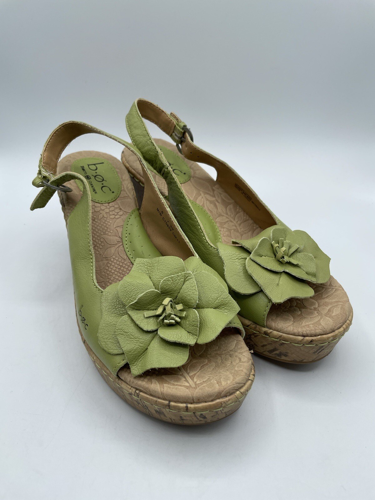BOC Born Concept Women's Flower Sling Back Cork Wedge… - Gem