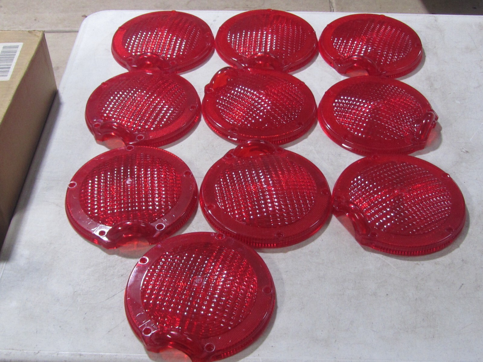 LOT OF 10 RED Barricade/warning Light Lens Cover Plastic. Possible ...