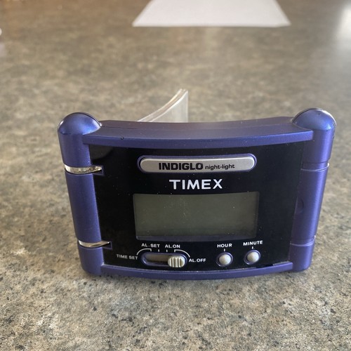 Timex Indiglo Blue Night Light Travel Digital Alarm Clock | eBay