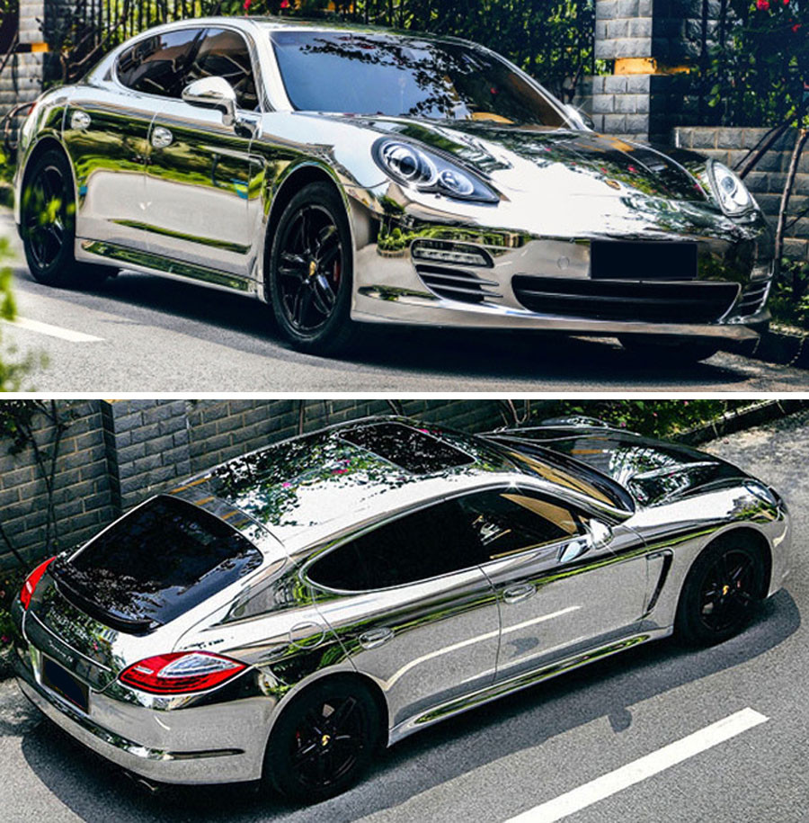 240" x 60" Silver Chrome Mirror Vinyl Film Wrap Sticker Stretchable ...