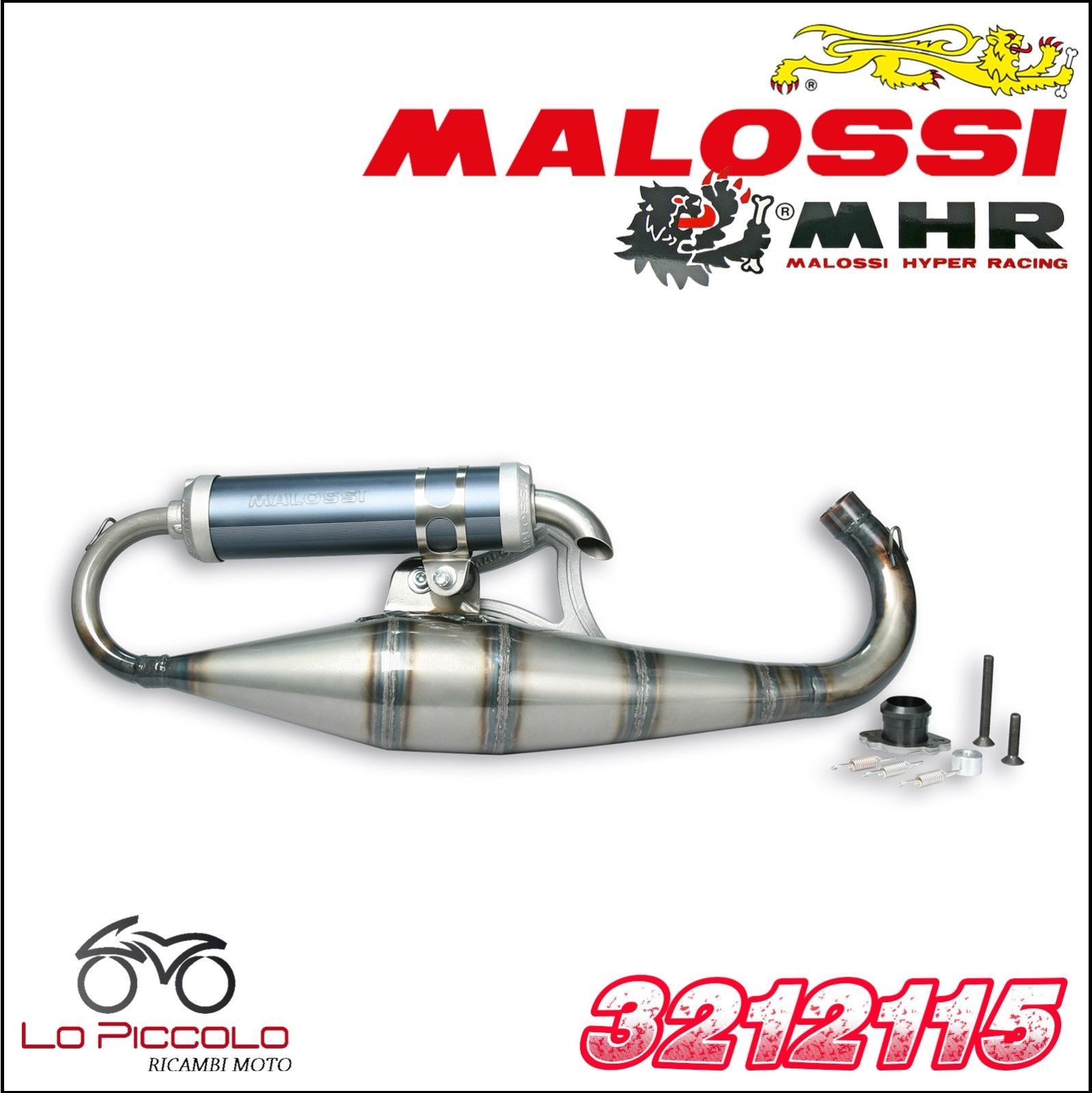 3212115 MARMITTA MALOSSI SCOOTER RACING MHR TEAM PIAGGIO NTT 50 2T LC ...