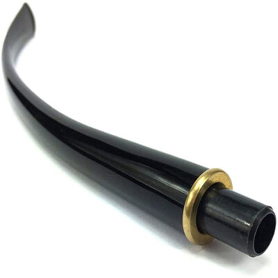Churchwarden Tobacco Pipe Stem Replacement Acrylic Bent with Metal Ring ...