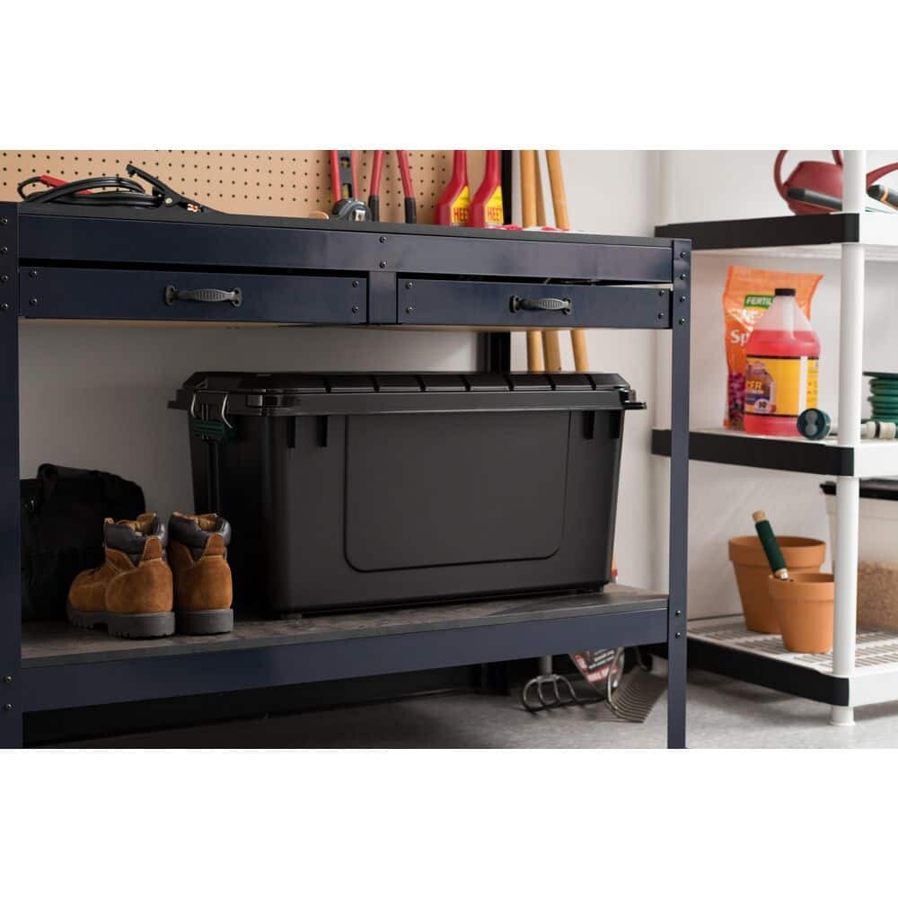 Clear Plastic GDUFAMIU Remington 20.5 Gallon (82-Quart) WeatherPro Bins ...