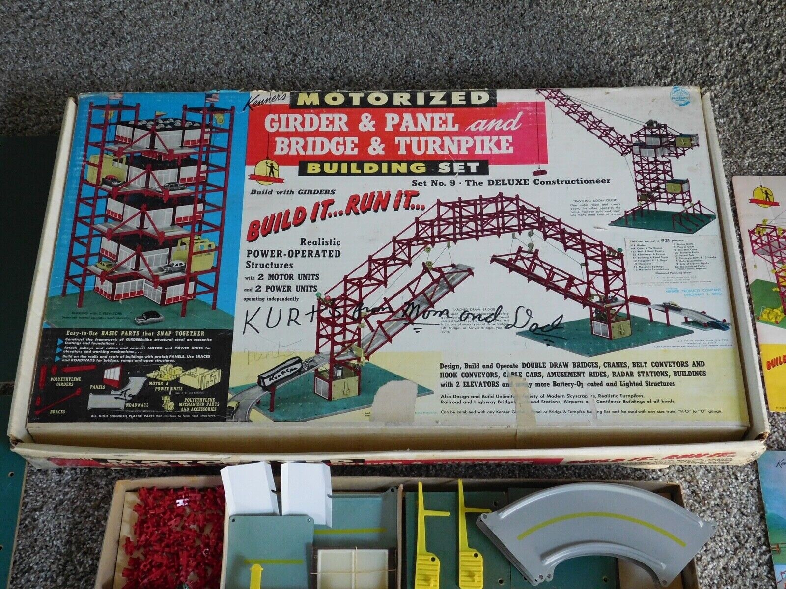 VINTAGE KENNER'S DELUXE #9 GIRDER & PANEL AND BRIDGE CONSTRUCTION ...