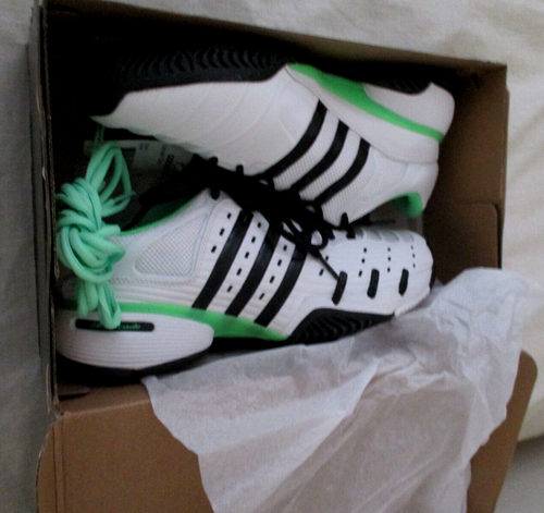 ADIDAS BARRICADE V TENNIS SHOES MEN 10 1/2 NEW IN BOX WHITE W BLACK W ...
