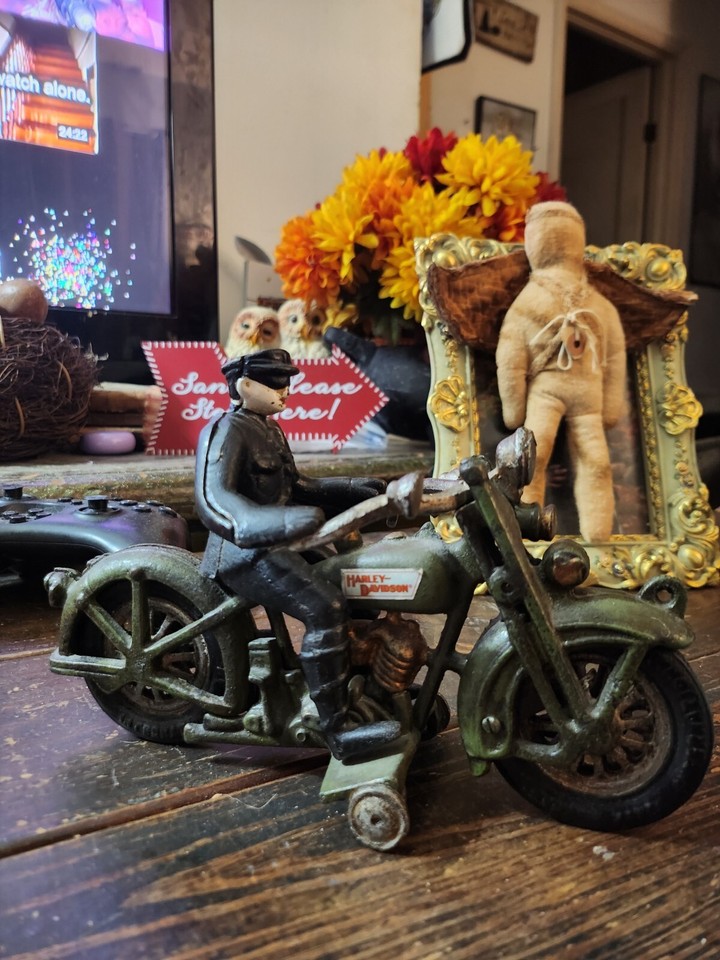 Harley-Davidson 1930's TANDEM Riders Motorcycle Vintage Antique Cast ...