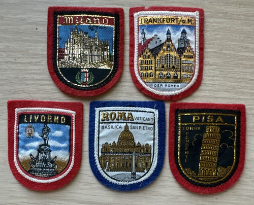 Truro Woven Cloth Patch Badge Roma, Milano, Pisa, Livorno And Frankfurt ...