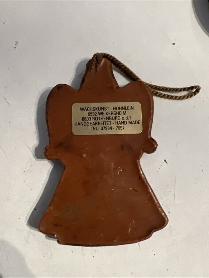 Vintage German Wax Angel Ornament Wachskunst Huhnlein | eBay