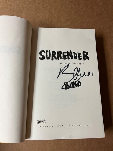 Bono Signed Autographed Surrender Book Exact Proof Rare U2 | eBay