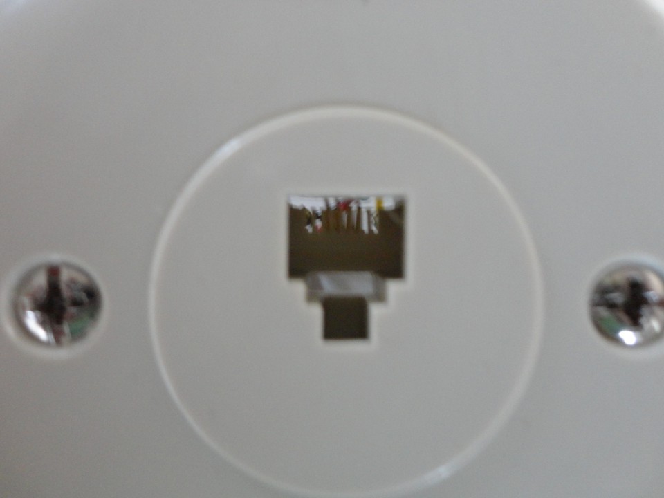 5Pc.Telephone Wall Plate Jack Round Circular RJ11-6P4C 4-Conductor Jack ...