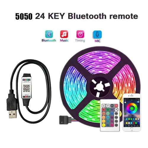 Bluetooth-controlled 5050 LED Strip for Bedroom Decoration 5m-15m ...