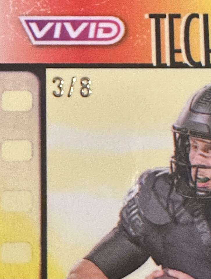 Sam Leavitt 2024 Leaf Vivid Technicolor Cracked Ice Auto #/8 Arizona ...