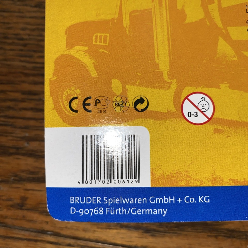 New Bruder Mini #00612 Mack Flatbed Truck w/ JCB Backhoe Sealed ...