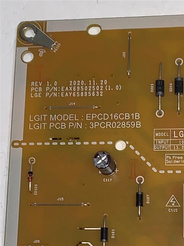 LG EAY65895632 Power Supply/LED Driver Board 65UP7670PUC 65UP8000PUA ...