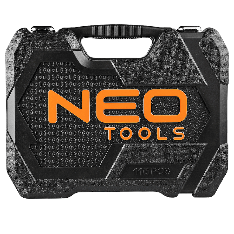 NEO TOOLS SOCKET WRENCHES SET 110 PCS RATCHET BOX 1/2", 1/4" SOCKETS ...