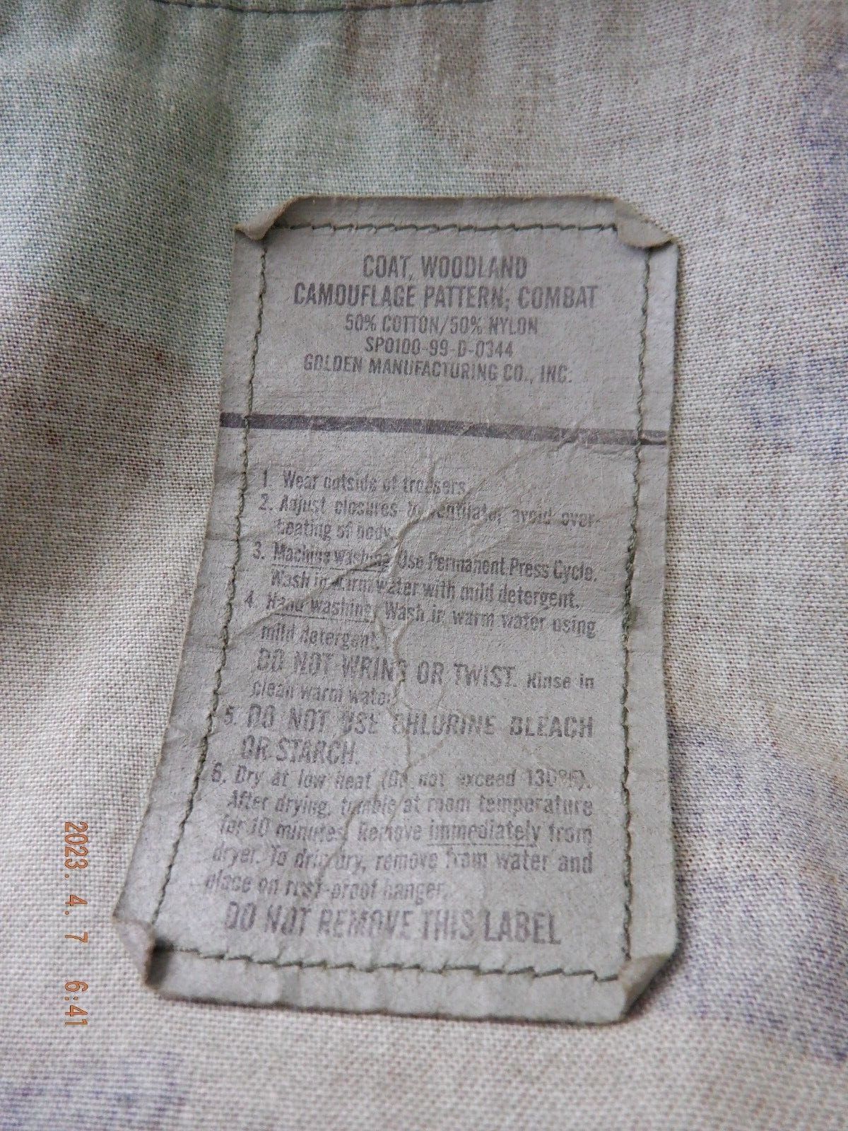 US ARMY Coat Woodland Camo Combat w/ Patches 173D F… - Gem