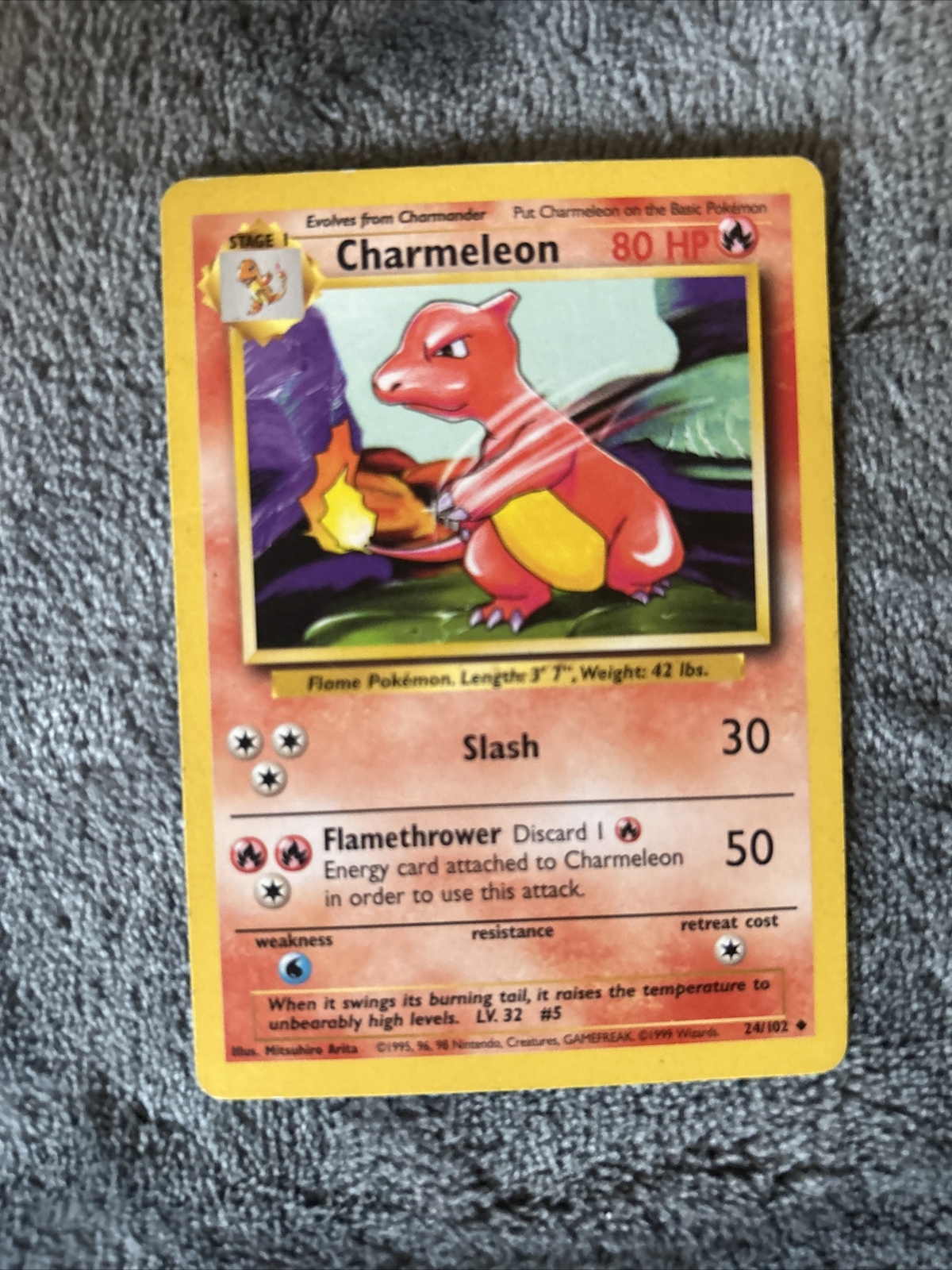 Pokémon TCG Charmeleon Base Set 24/102 Regular 1st Edition Uncommon | eBay