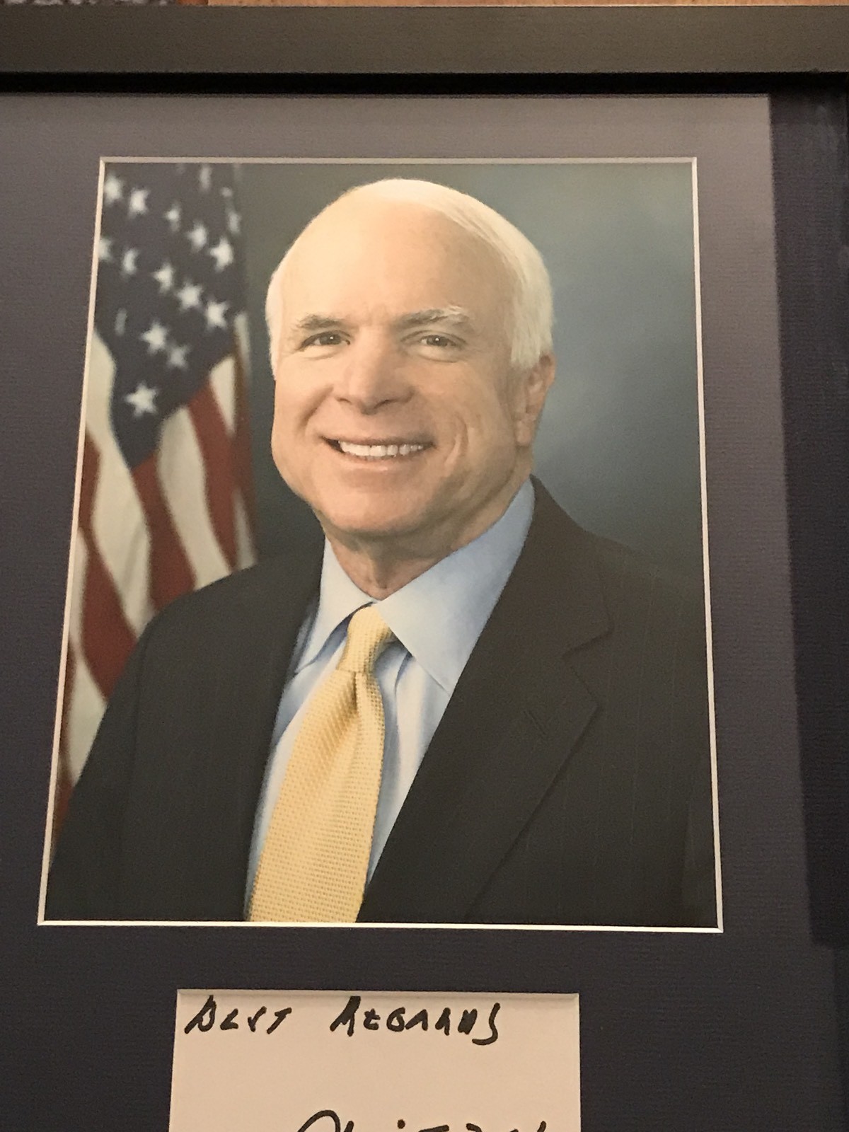 ARIZONA SENATOR JOHN S. MCCAIN FRAMED MATTED | Grelly USA