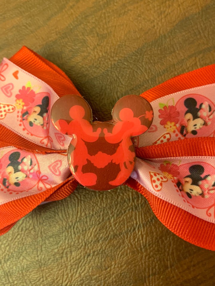 Disney Mickey & Minnie Red And Pink 4.5-Inch Girls Hair Bow | eBay