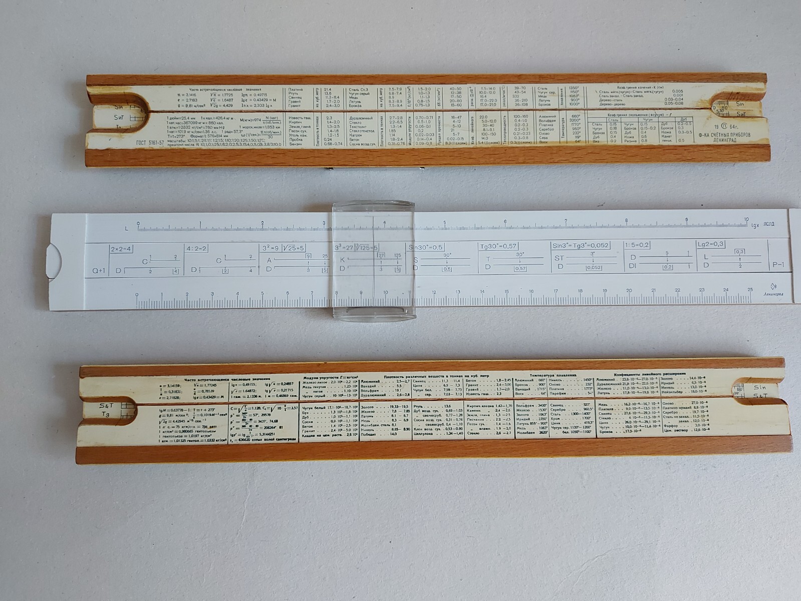 Vintage Lot of 3 Soviet Logarithmic SLIDE RULES USSR Original Cases ...
