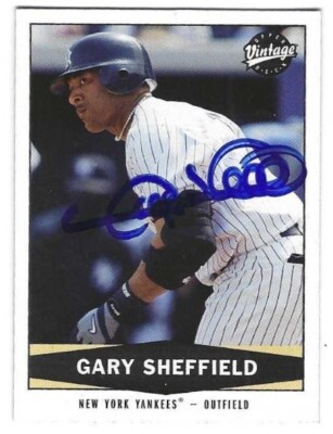 Signed GARY SHEFFIELD 2004 Upper Deck Vintage New York Yankees card ...