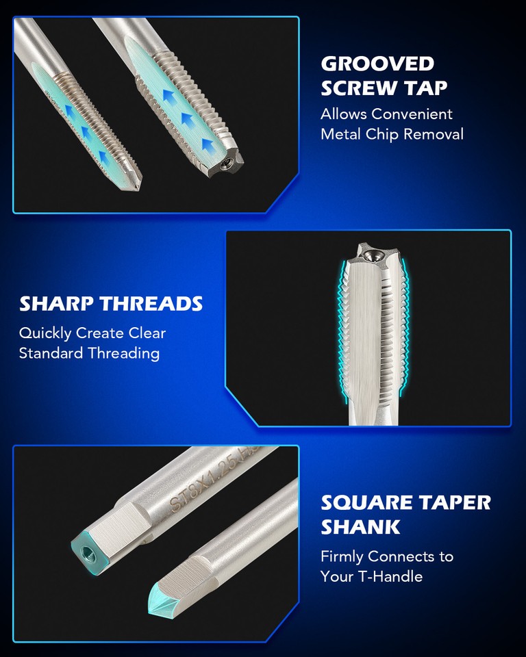 131PCS Helicoil Type Thread Repair Kit rethread Stripped Metric M5 M6 ...